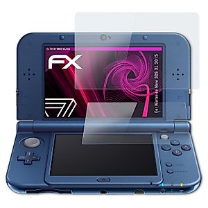 atFoliX Plastic Glass Protective Film compatible with Nintendo New 3DS XL 2015 Glass Protector, 9H Hybrid-Glass FX Glass Screen Protector of plastic (Set of 1)