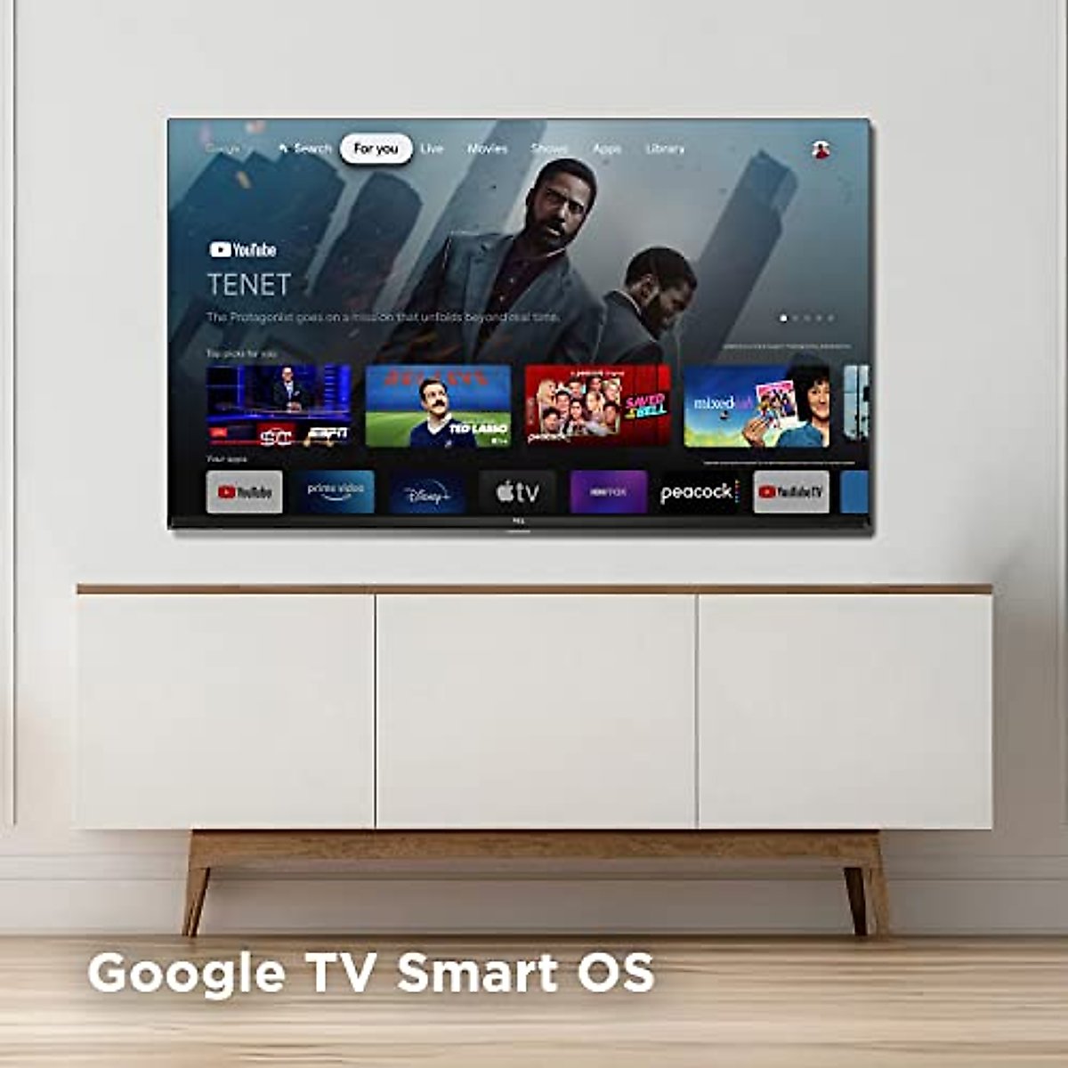 TCL 40-Inch Class S3 1080p LED Smart TV with Google TV (40S350G, 2023 Model), Google Assistant Built-in with Voice Remote, Compatible with Alexa, Streaming FHD Television