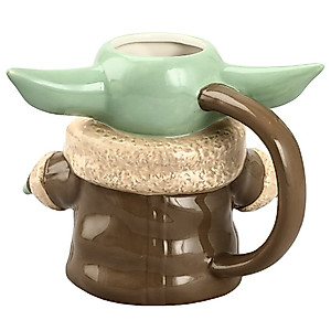 Bioworld Star Wars The Mandalorian The Child Grogu 20 Oz Sculpted Ceramic Mug