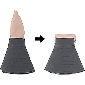 Women's Summer Sun-Hat Ponytail - UV-Protection Mesh Wide Brim Foldable Hat with Ponytail Hole (Pink, One Size)