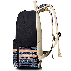 Leaper Casual Canvas Backpack bag Laptop Bag Travel Bag Rose