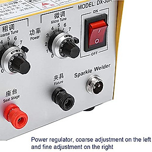 GAOMIN 200/400w 220/110v 30/80A 0.5-1mm Welding Range Automatic Spot Welder,Jewelry Welding Machine,Pulse Sparking Spot Welder Jewelry Tool with Foot Pedal for Platinum,Gold,Silver and Steel,80A