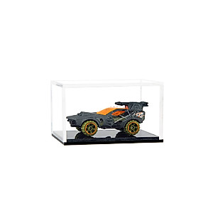 2 Pack Clear Acrylic Hot Wheels Display Case Hotwheels Matchbox 1/64 Scale Toy Model Cars Display Case UV Protect Storage Collectors