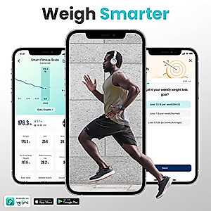 Etekcity Smart WiFi Scale for Body Weight and Fat, FSA HSA Eligible Digital Bathroom Weighing Machine for Body Composition, Bluetooth Weight Loss Management Guide App, 400lb