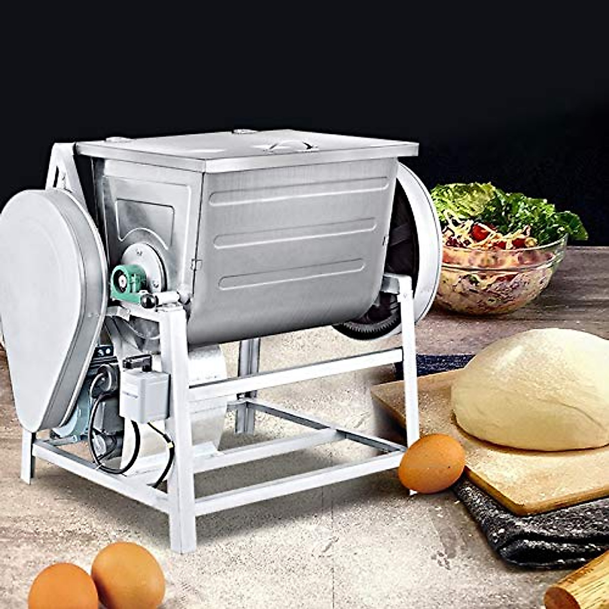 30QT 110V1.5KW Electric Dough Stand Mixer Heavy Duty Commercial Food Equipment Mix 110V 60HZ with inverted electric switch Suitable for home, restaurant places