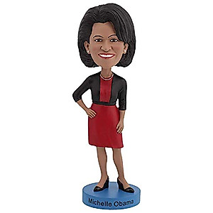 Royal Bobbles Michelle Obama Bobblehead, Premium Polyresin Lifelike Figure, Unique Serial Number, Exquisite Detail