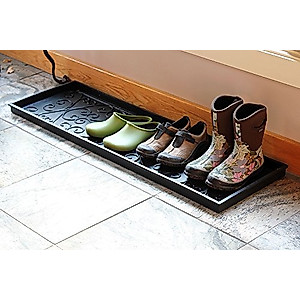 Achla Designs Scrollwork Rubber Boot Tray, Large