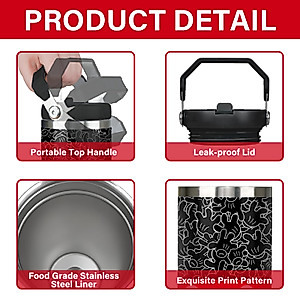 thmasamwr Cute Mouse Tumbler with Lid and Straw, Stainless Steel 30oz Tumbler with Handle, Cartoon Mouse Gifts Coffee Mug Water Bottle Cups for Women and Girls