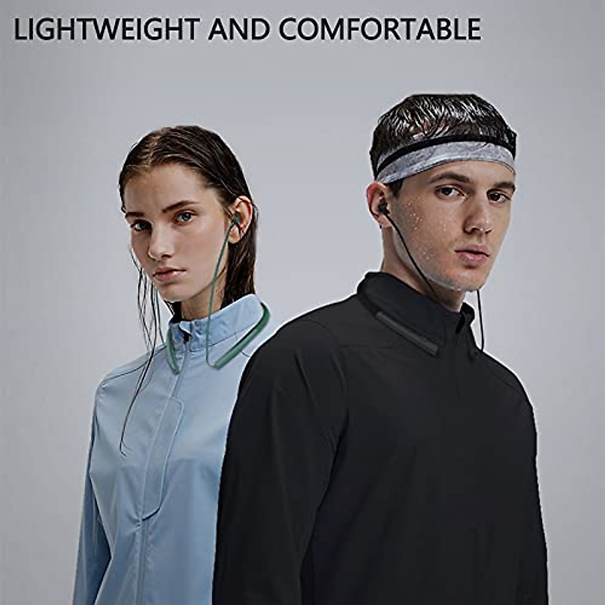 ESSONIO Bluetooth Headphones Wireless Earbuds Neckband with mic Noise Cancelling Wireless Headset 400 Hours Standby timefor Sports