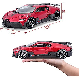 Bburago Bugatti Divo 1/18 Diecast Model Car 11045 Red, (18-11045MTRD)