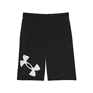 Under Armour boys Prototype 2.0 Big Logo Shorts , (001) Black / / White , Youth X-Large