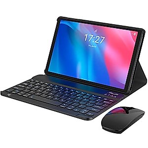 LNMBBS Tablet 10 Inch Android 11, Octa-Core 1.8GHz Processor,4GB RAM,64GB Storage,2.4G/5G WiFi,1080P FHD IPS Display,Tablet with Keyboard,13MP Rear Camera,Bluetooth 5.0,GPS,Face ID,Gray