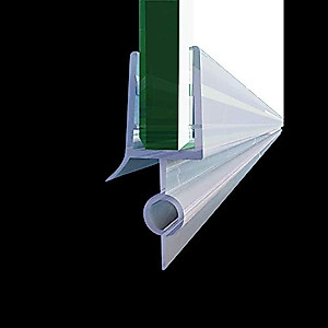 SUNNY SHOWER Frameless Shower Door Sweep Bottom Seal Wipe Drip Rail Pre Cut for 1/4" Glass, 28" L,1 Pack 2 Pieces