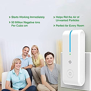 Mini Air Purifier Plug-in for Home,Portable Ionizer Air Purifier Suitable for Bedroom,Bedroom,Kitchen,Toilet,Pet Room,Small Room Gift