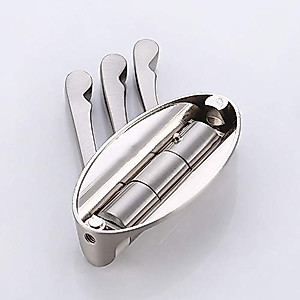 KES Solid Metal Swivel Hook Heavy Duty Folding Swing Arm Triple Coat Hook with Multi Three Foldable Arms Towel/Clothes Hanger for Bathroom Kitchen Garage Wall Mounted Brushed Nickel, A5060-2