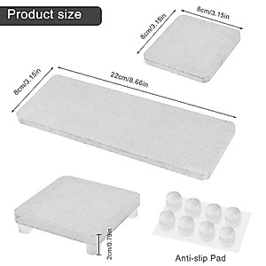 4Pack Water Absorbent Diatomite Coasters, Instant Dry Sink Organizer Water Absorbing Stone Tray Diatomaceous Earth Soap Dish Toothbrush Holder Stone Drying Mat for Bathroom Kitchen Sink Countertop (L)