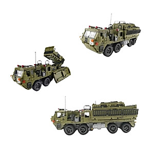 General Jim's Military Brick Building Set - WW2 Military Scorpion Heavy Missile Truck Vehicle for World War 2, History and Building Blocks Enthusiasts Including Teens and Adults