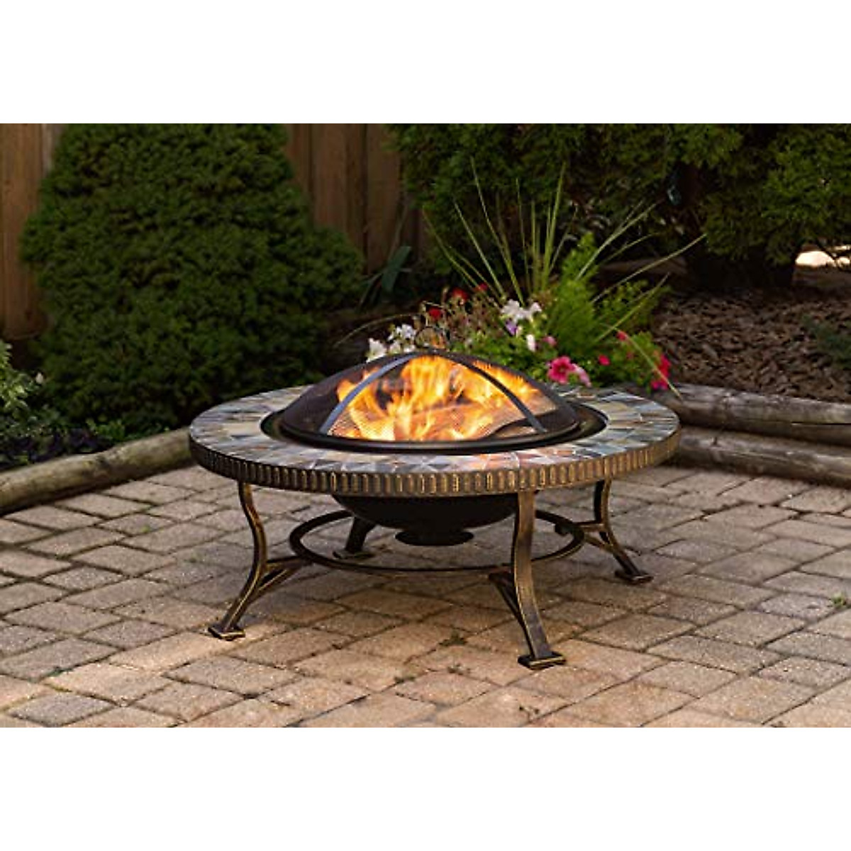 Pleasant Hearth GHP Group OFW088RC fire Pit, Rubbed Gold