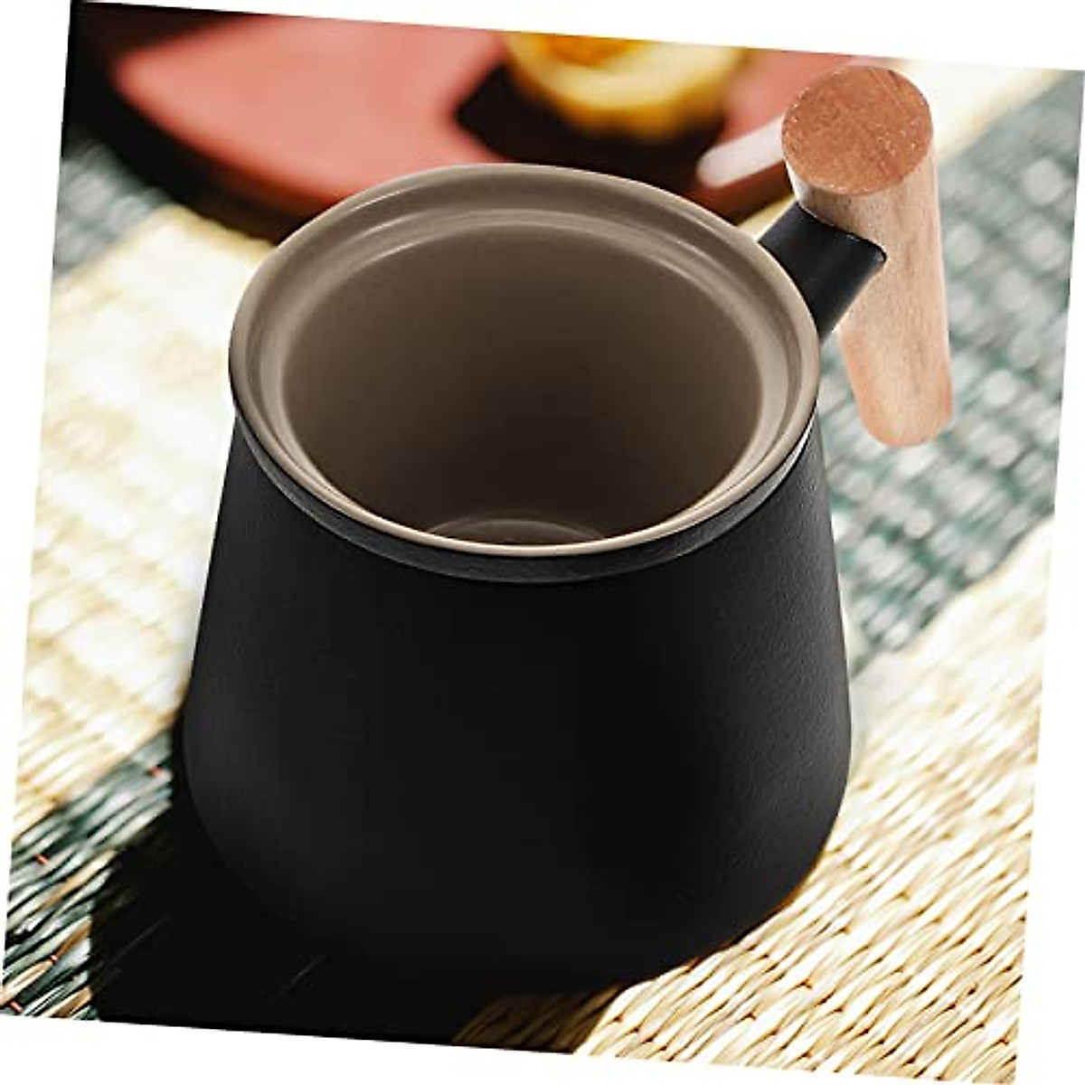 Luxshiny 1 Set Cup Tazas De Cafe Glass Pitcher with Lid China Tea Cup Stovetop Tea Kettle Glass Drinking Cups Drink Tumbler Ceramic Tea Cup with Lid Wooden Tea Bottle Concentrate