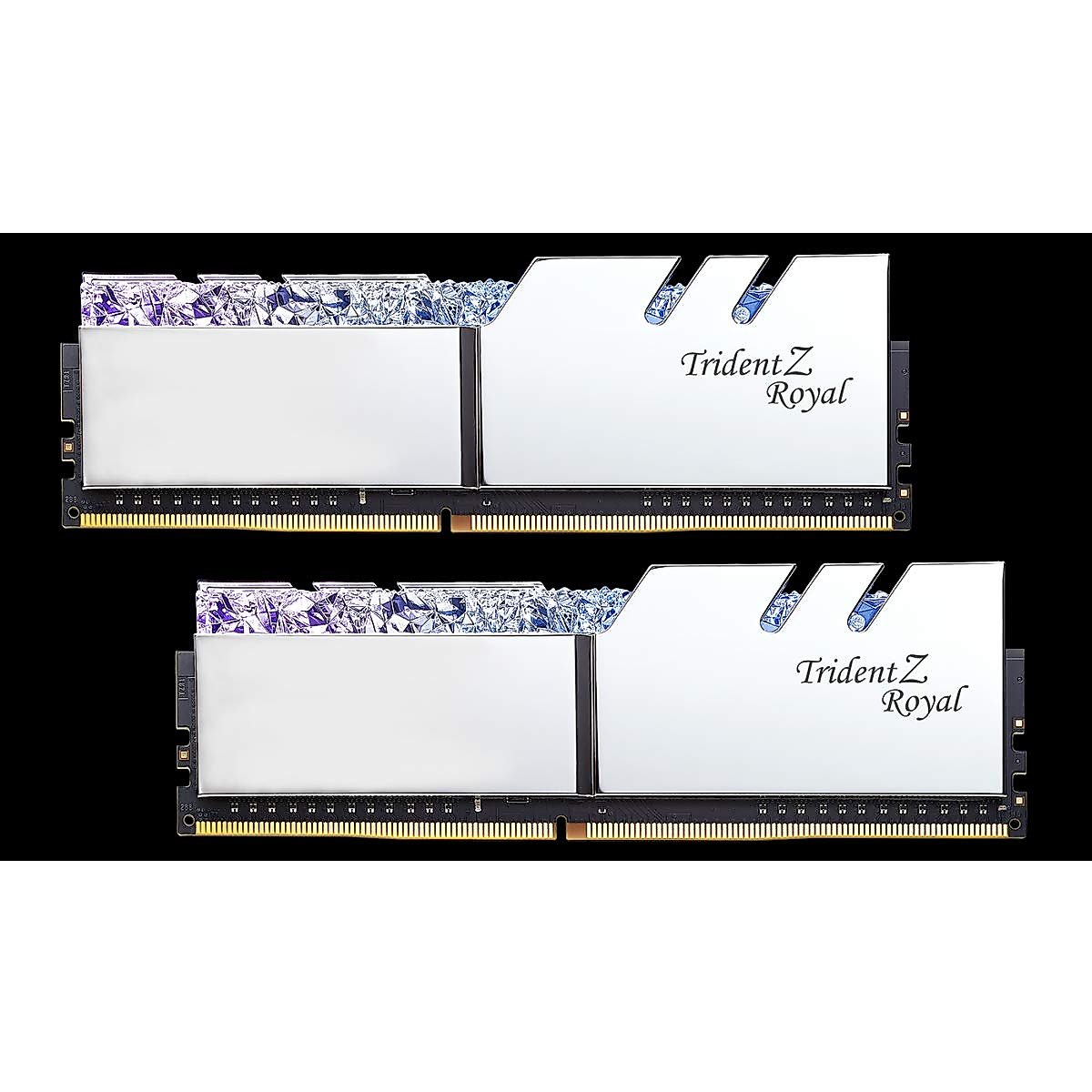 G.SKILL Trident Z Royal Series (Intel XMP) DDR4 RAM 64GB (2x32GB) 3600MT/s CL18-22-22-42 1.35V Desktop Computer Memory UDIMM - Silver (F4-3600C18D-64GTRS)