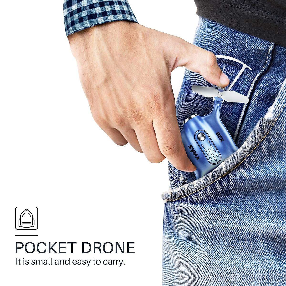 SYMA Mini Drones for Kids or Adults, Easy Indoor Flying Helicopter with Auto Hovering,3D Flip,Headless Pocket Quadcopters UFO Toy Gift for Boys Girls