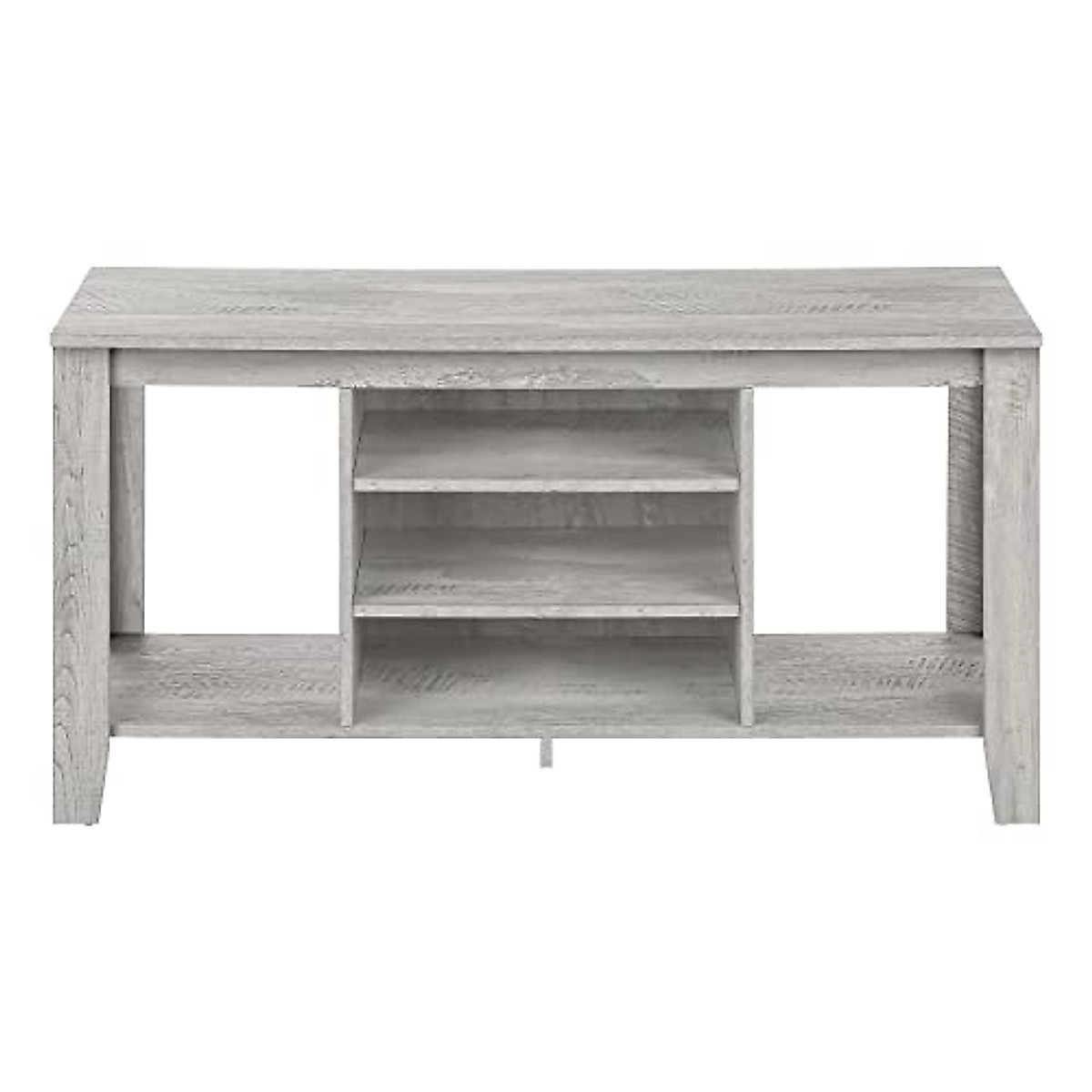Monarch Specialties I 3564 Tv Stand, 48 Inch, Console, Media Entertainment Center, Storage Shelves, Living Room, Bedroom, Laminate, Grey, Contemporary, Modern