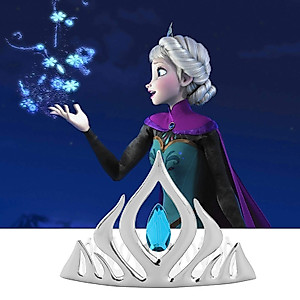 FAADBUK Frozen Elsa Tiara Coronation Crown Hairpin Frozen Coronation Crown Gifts Frozen Elsa Lover Gift (Silver-Crown)