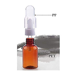 erioctry 6PCS 25ml Brown Plastic Dropper Bottles with Silicone Pipettes and Rubber Head/Essence Makeup Cosmetic Sample Container Bottle for Essential Oil Aromatherapy Use