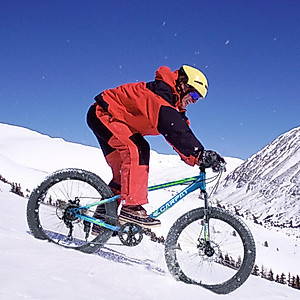 Ecarpat Mountain Bike 24 Inch Wheels, Christmas New Year Gifts 3-Inch Wide Fat Tire Snow Mountain Bikes, 7 Speed for Men Women Bicycles, Steel Frame Disc Brake Front Suspension