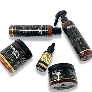 Curls & Potions ABORIGINAL MAN DAILY CONDITIONING SPRAY MOISTURIZING RICE WATER FOR HAIR GROWTH FOR MEN LEAVE IN FOR BEARD, HAIR, BALD HEAD CONDITIONER DRY, BRITTLE, FRIZZY HAIR