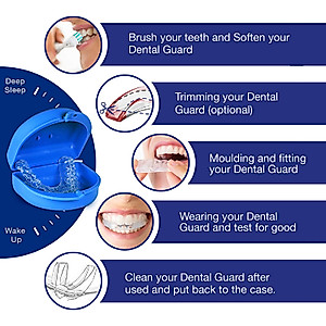 ASRL Mouth Guard for Clenching Teeth at Night, Night Guards for Teeth Grinding (4 Pack, 2 Sizes)