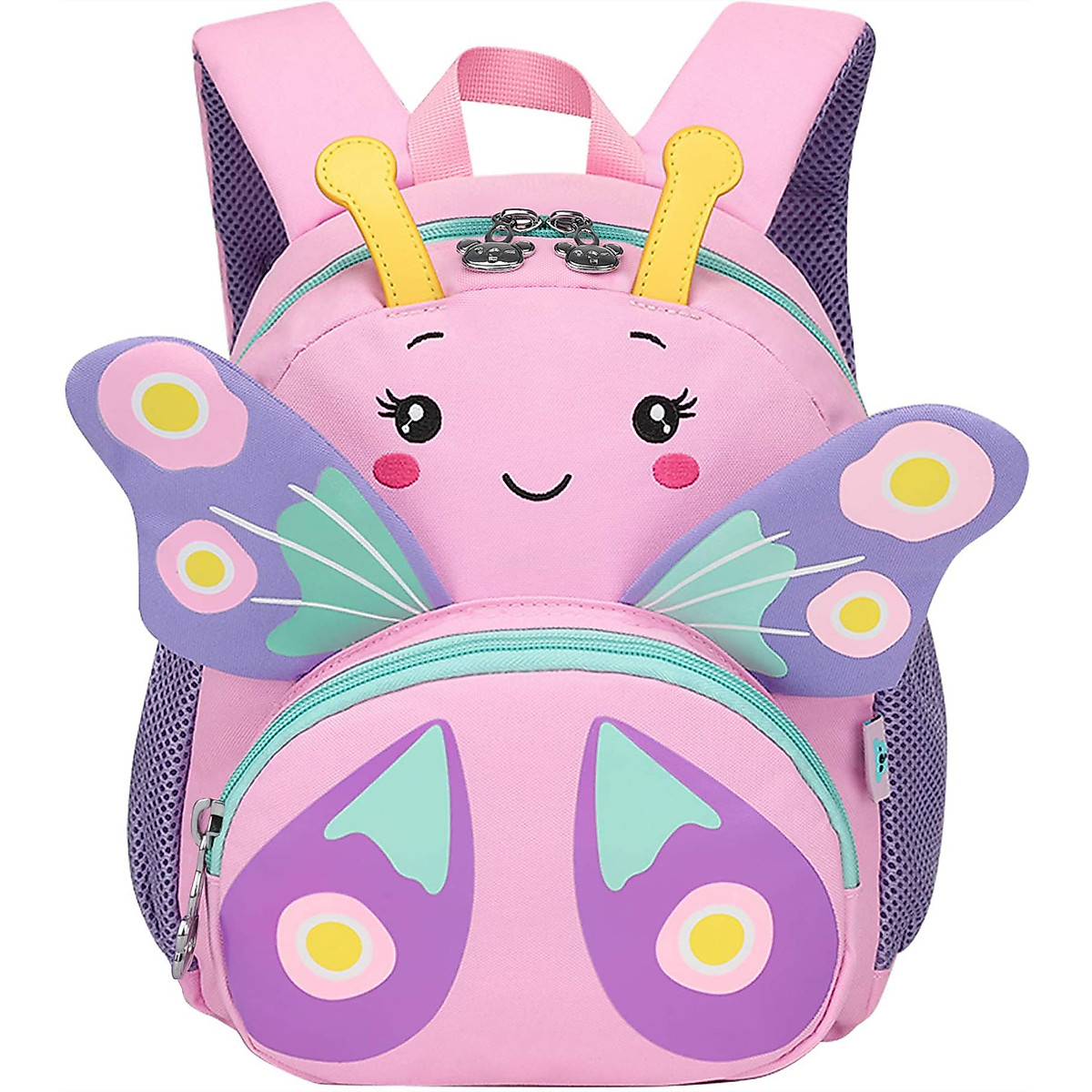 CAMTOP Cute Kids Toddler Backpack Girls Small 3D Cartoon School Bookbags Age 1-3 Daycare Nursary Travel Bags (Butterfly-Pink)