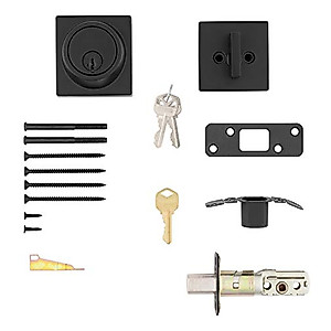Kwikset 98160-016 Contemporary Key Control deadbolt, Matte Black
