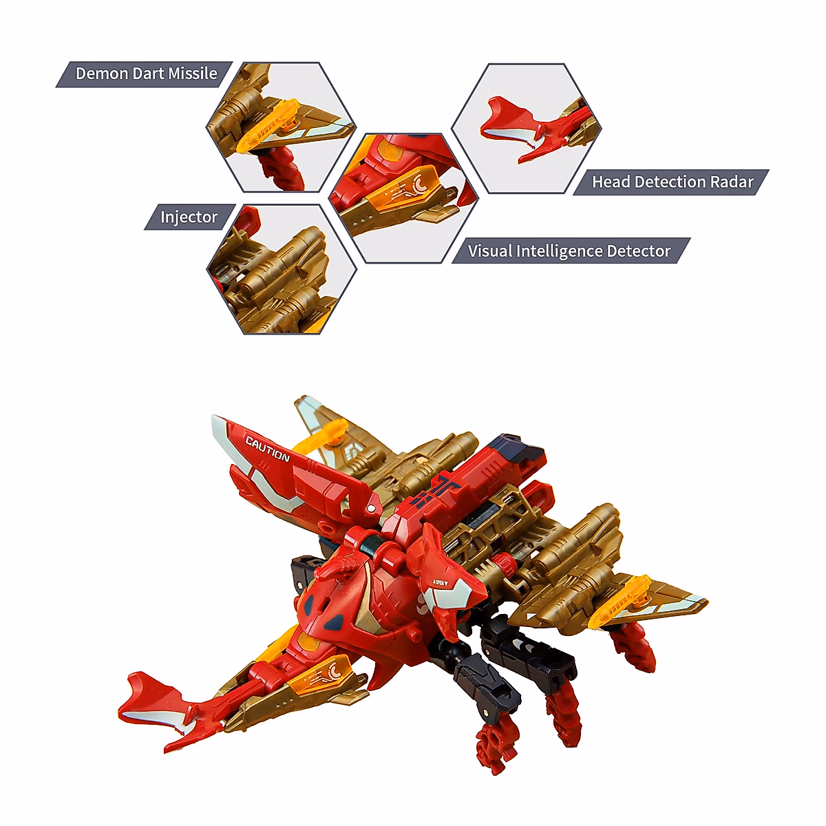 52TOYS Beastbox BB-32 Demon Dart Deformation Toys Action Figure, Converting Toys Deforms in Mecha and Cube, Perfect Birthday Party Gift for Teens and Adults