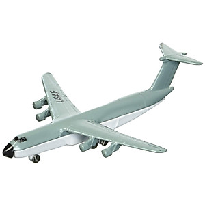 Hot Wings Planes C-5 Galaxy with Connectible Runway Die Cast Plane,Green
