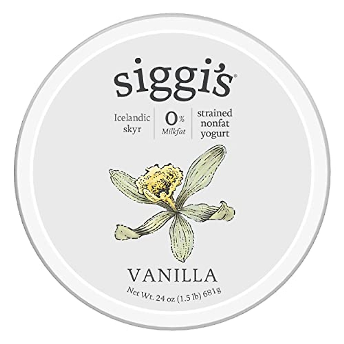siggi’s Icelandic Strained Nonfat Yogurt, Vanilla, 24 oz. – Thick, Protein-Rich Yogurt Snack