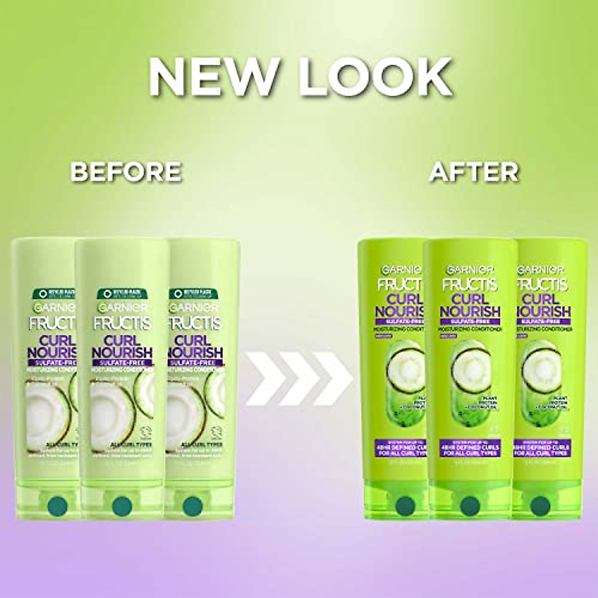 Garnier Hair Care Fructis Triple Nutrition Curl Nourish Conditioner, 12 Fluid Ounce (Packaging May Vary), 3 Count