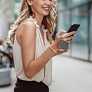 Aiiko Glitter Case for AirPods, Airpod Case Cover for Apple Airpods 2nd 1st Charging Case Bling Protective Air Pods Case with Keychain for Woman Girl Sparkly Air Podswireless Case Front LED Visible