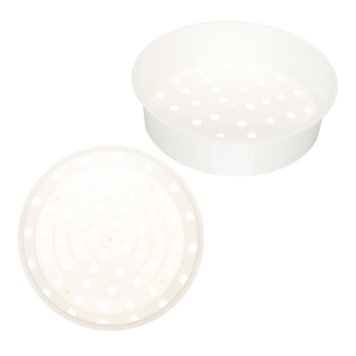 Zerodeko 4 pcs rice cooker steamer food steamer steam basket steamer insert basket steaming rack stand sticky rice steamer basket buns steamer basket veggie steamer liner pp filter white