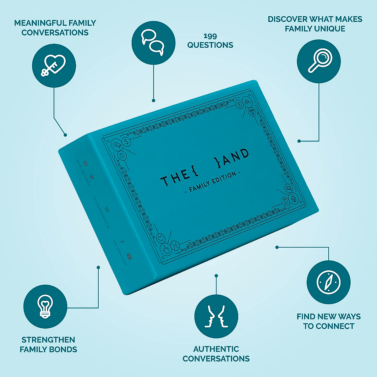 {THE AND} Family Edition - 199 Family Conversation Cards to Strengthen Relationships - Questions for Families to Get Everyone Talking - Fun Family Bonding Game at Dinner or Game Night By The Skin Deep