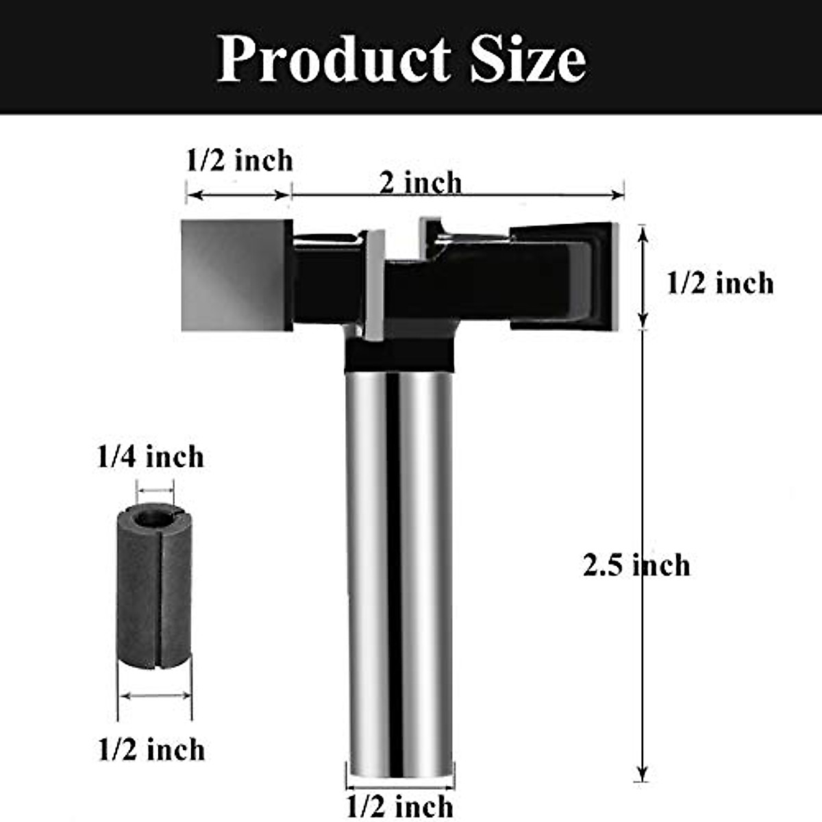 CNC Spoilboard Surfacing Router Bit, 1/2 Inch Shank Carbide Tipped Surface Planing Bottom Cleaning Cutter Slab Flattening Router Bit, Wood Milling Cutter Planer Woodworking Tool