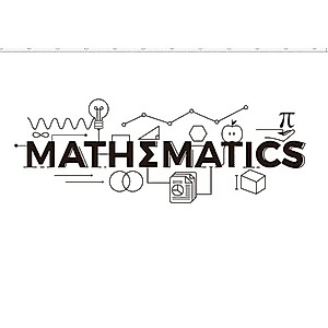 17x44 inch Children Room Mathematics Sign Wall Stickers Math Education Vinyl Decals School Classroom Decoration Motivational Poster Wall Murals HQ951 (Black)