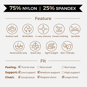 Aoxjox Women's Workout Bandeau Sports Bras Training Fitness Running Yoga Crop Tank Top (Black, X-Large)