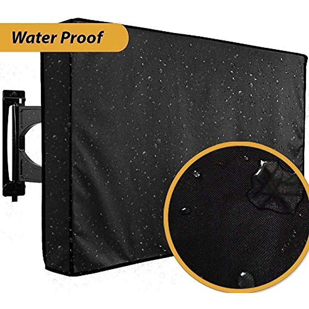Outdoor TV Cover 50" - 52" - with Bottom Cover - The Weatherproof and Dust-Proof Material with Free Microfiber Cloth. Protect Your TV Now!