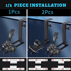Set of 2 Desktop Mount for Flight Simulator Joystick for Logitech X56/X52/X52 Pro/Thrustmaster T-Flight Hotas, Thrustmaster T.16000M, Thrustmaster TCA, Throttle and Hot Air System Flight Simulator Joystick.