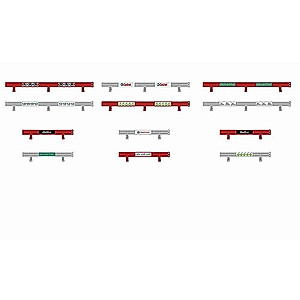 Scalextric Border Crash Barriers with Stickers for 1:32 Slot Car Race Track Accessory C8191