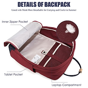 G-FAVOR Convertible Backpack Tote Women Laptop Backpack Daypack Bookbag, Water Resistant Computer Backpack for College School Work, Fits 15.6 inch Laptop