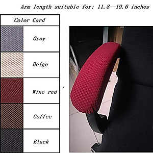 Ousicas Chair Arm Pad Covers Overs,Removable Washable Office Chair Armrest Covers Pads (Black)