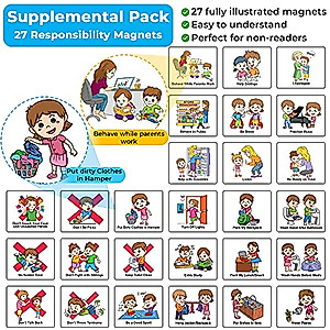 kanru Star Reward Chart Supplemental Pack – 27 Responsibility Magnets