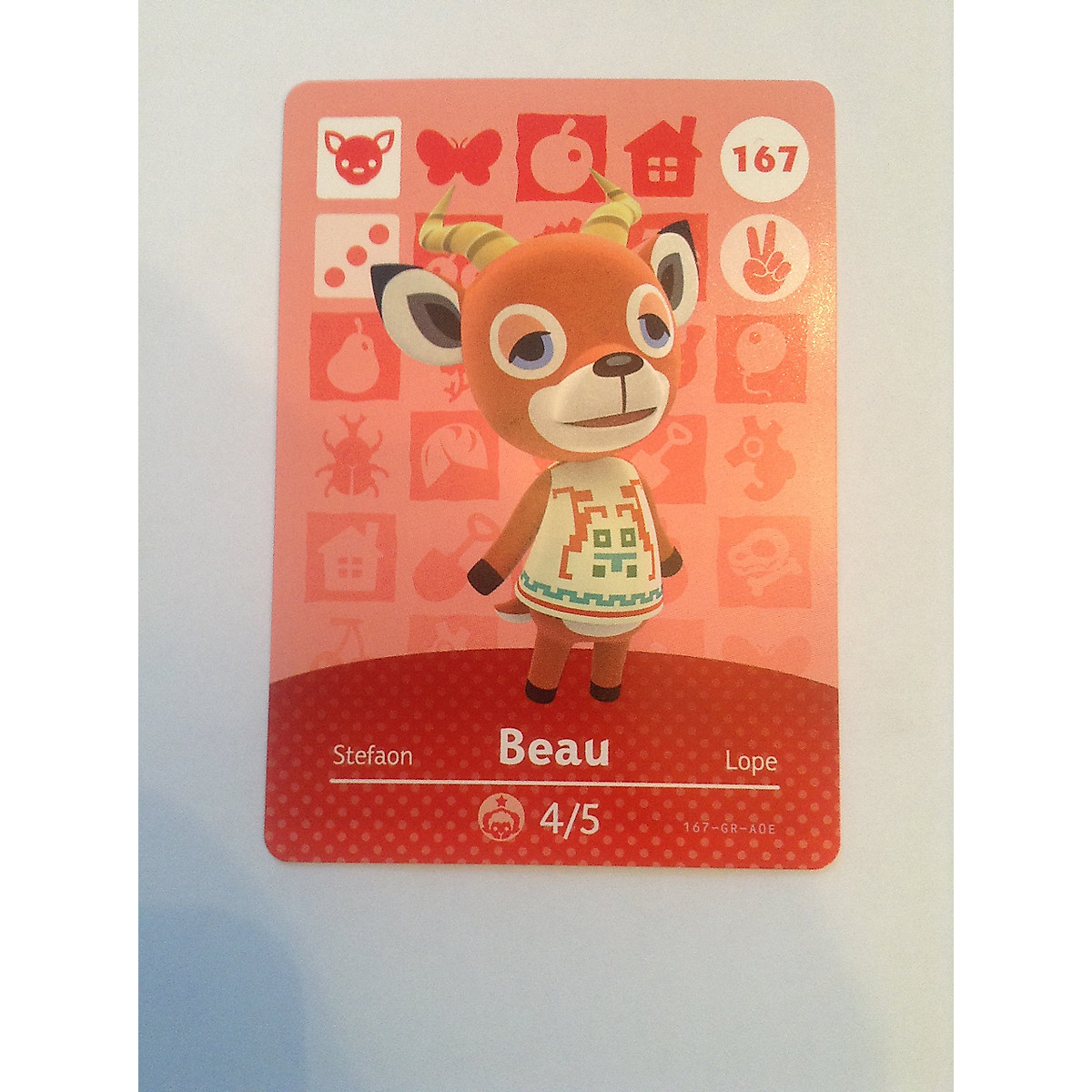 Nintendo Animal Crossing Happy Home Designer Amiibo Card Beau 167/200 USA Version